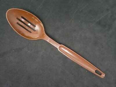 Vintage Ekco Brown Slotted Cooking Spoon 11" Long | eBay