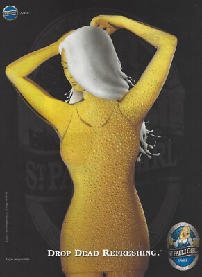 2007 St. Pauli Girl Beer Lager Drop Dead Refreshing PRINT AD ...