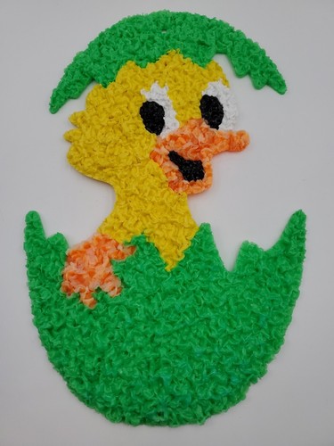 Vintage Melted Plastic Popcorn Easter Duck in Green Egg Holiday ...
