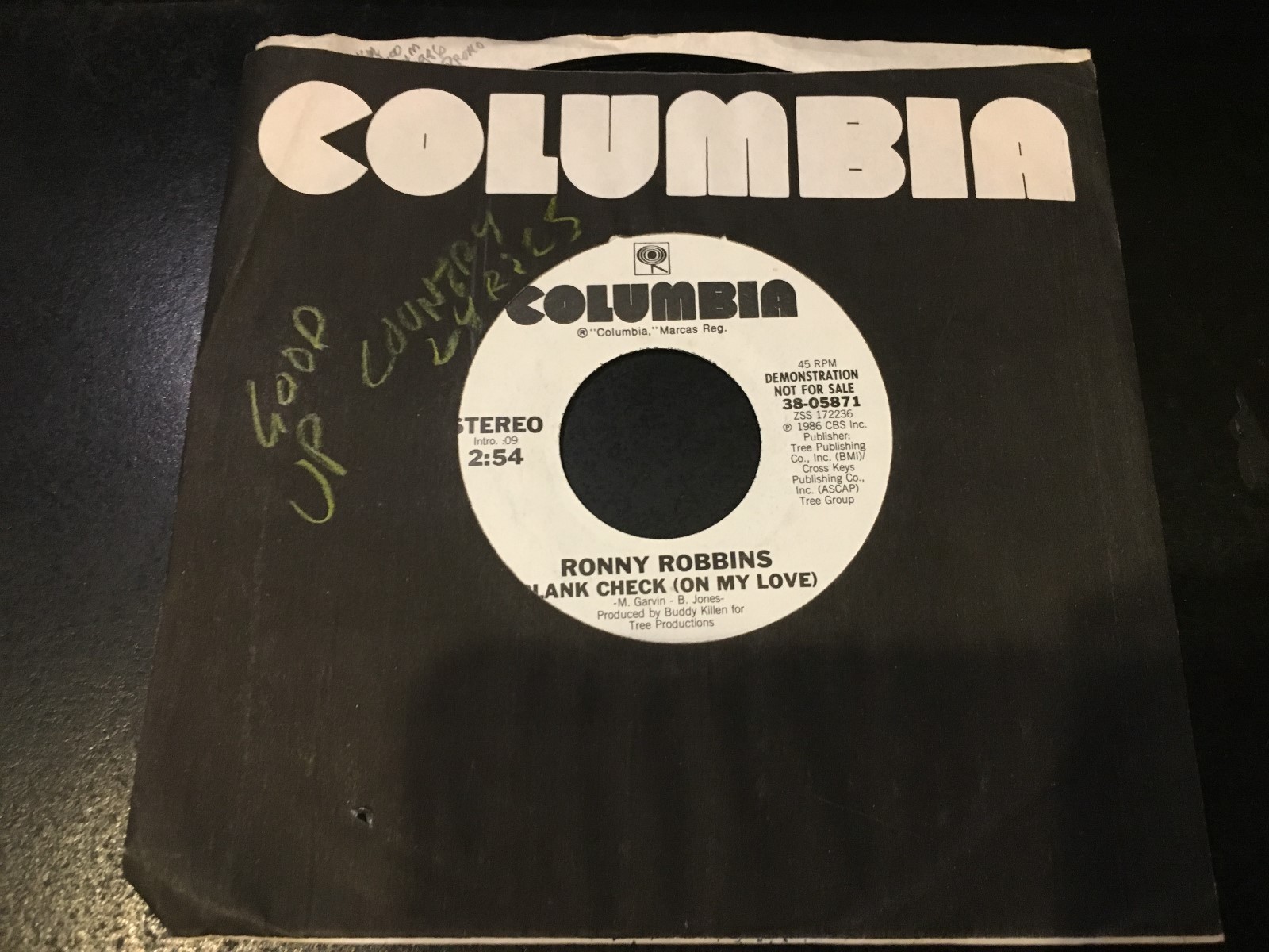 PROMO 45 Ronny Robbins - Blank Check COLUMBIA NM | eBay