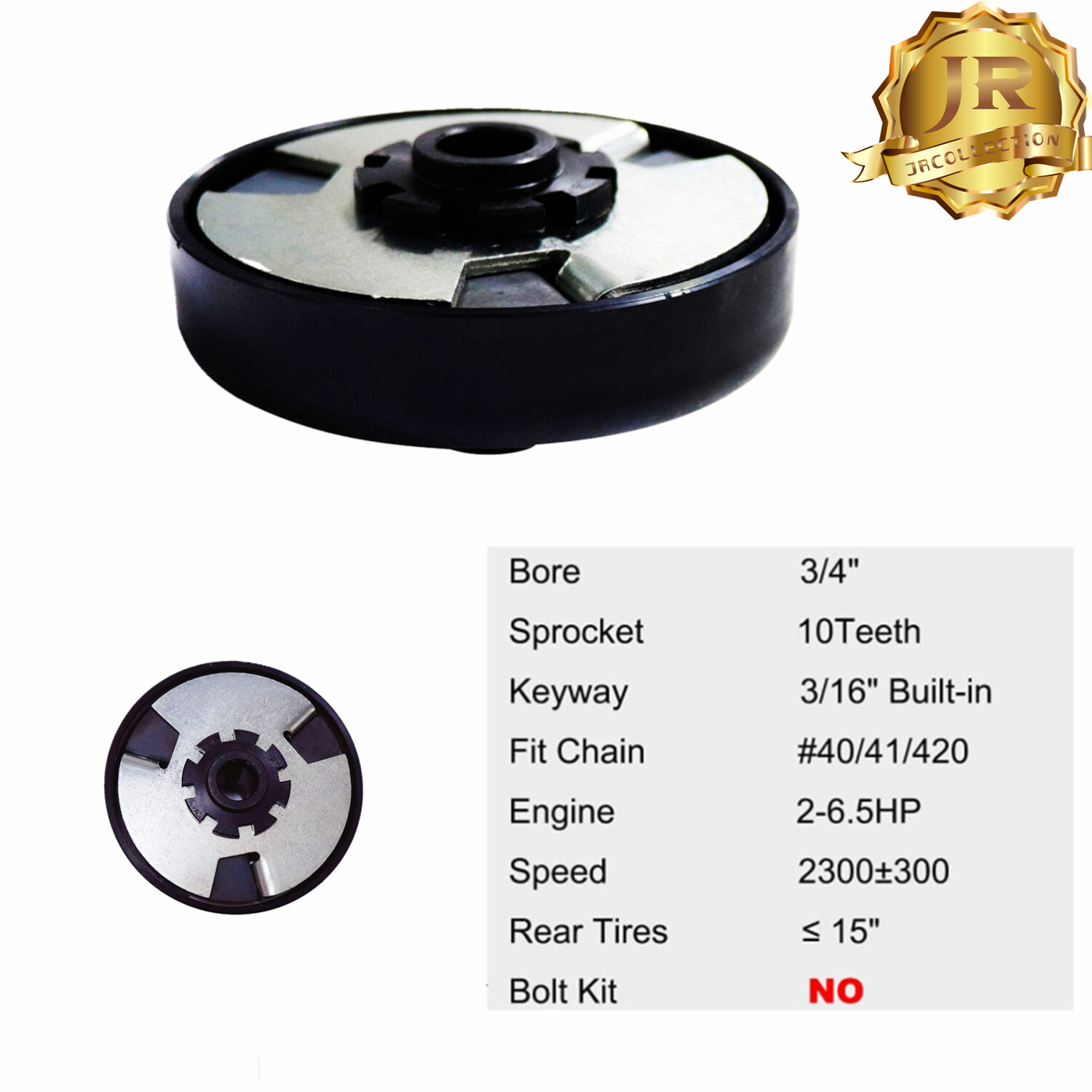 CLUTCH 3/4" #420 FITS 5.5HP COLEMAN CT200U TRAIL MINI BIKE BAJA MB165 ...