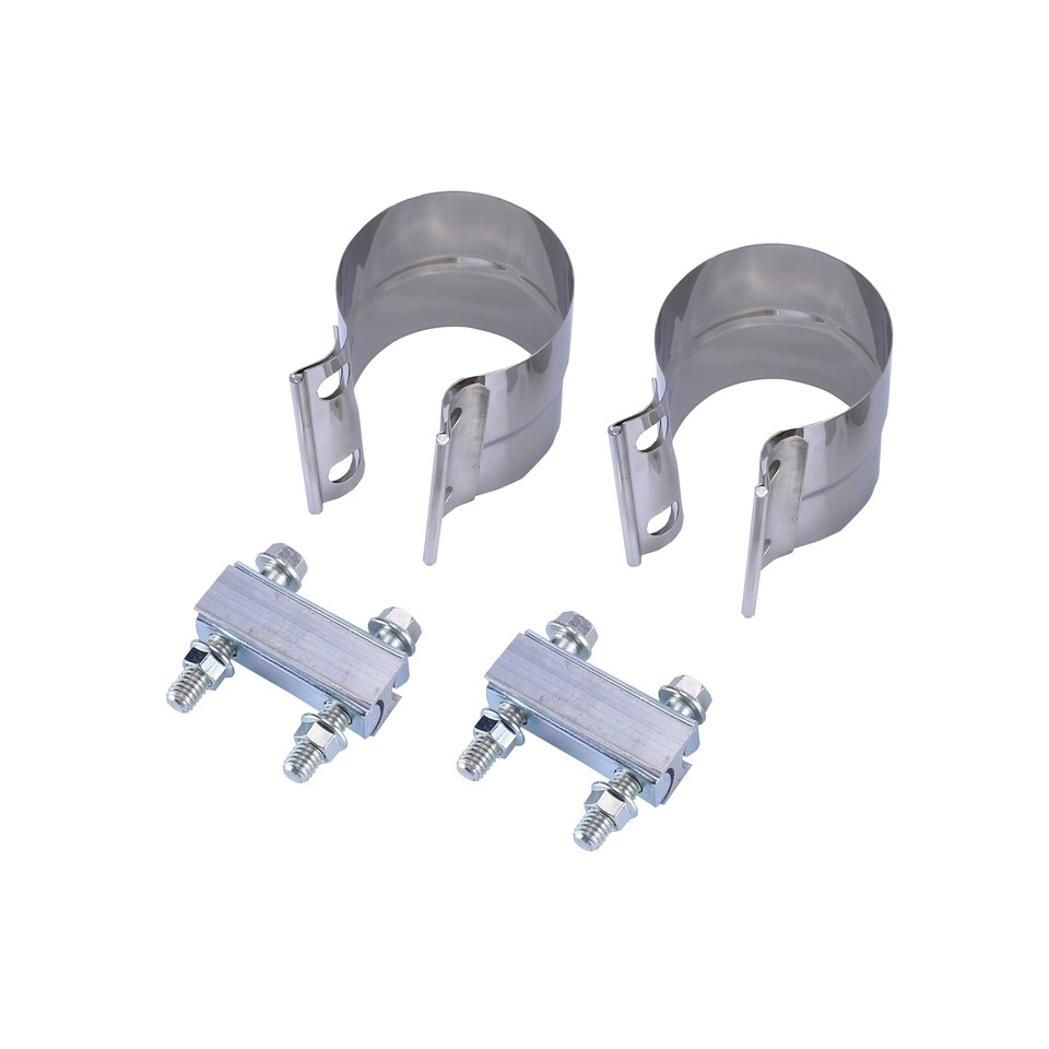 4Pcs 3" Stainless Exhaust Band Clamp Step Clamps for Catback Muffler ...