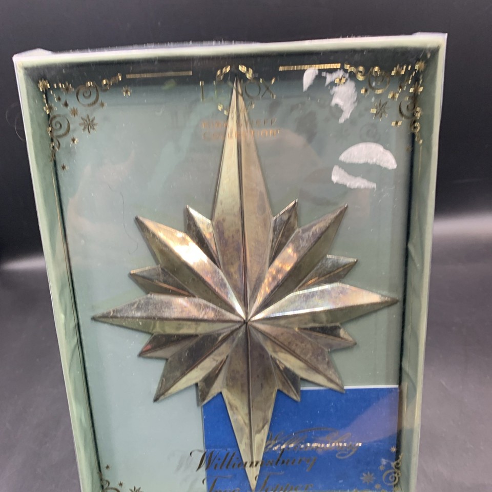 Lenox Kirk Stieff Williamsburg Silverplated Star Tree Topper 8" with ...