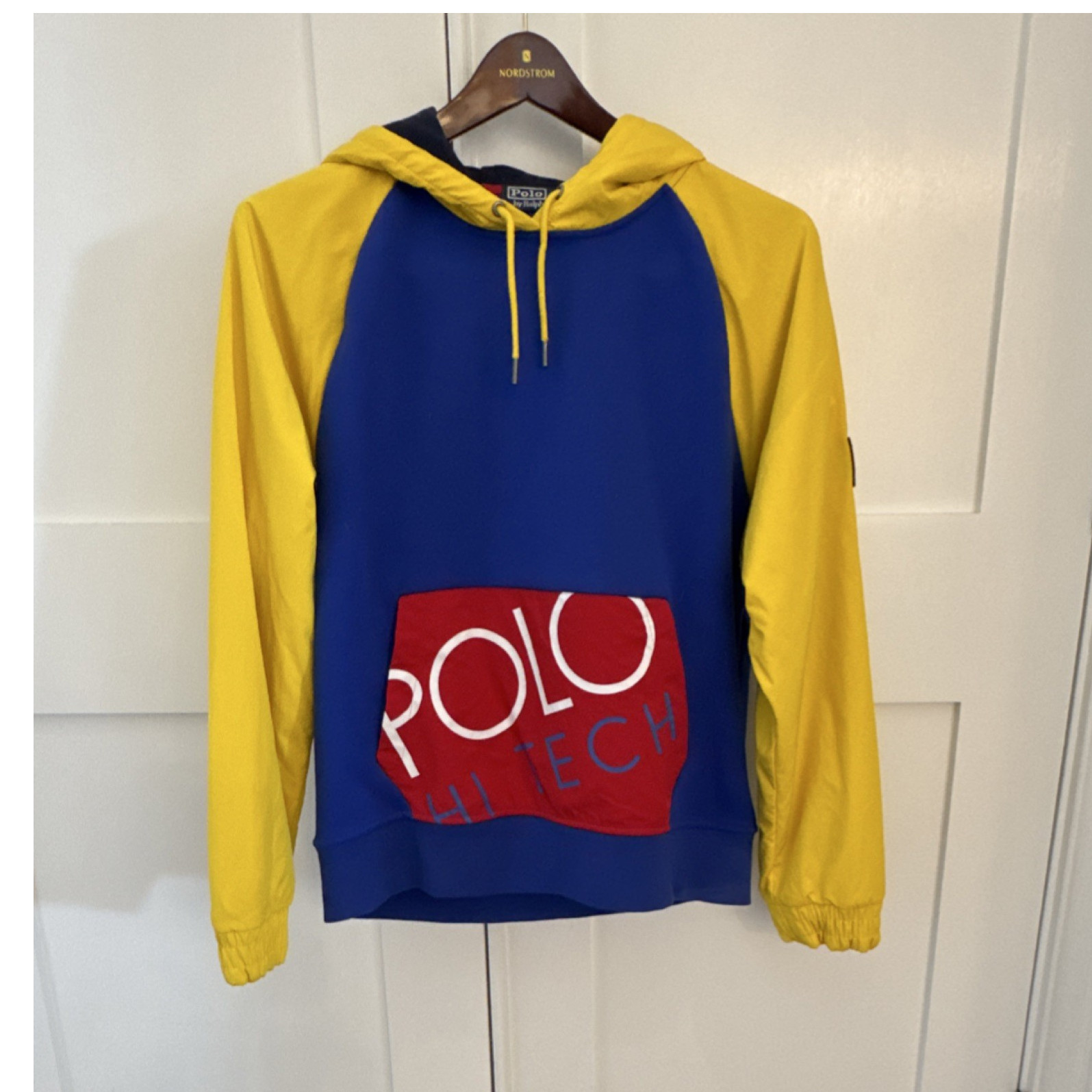 Polo Ralph Lauren Hi Tech Color Block Hoodie Blue Yel… - Gem
