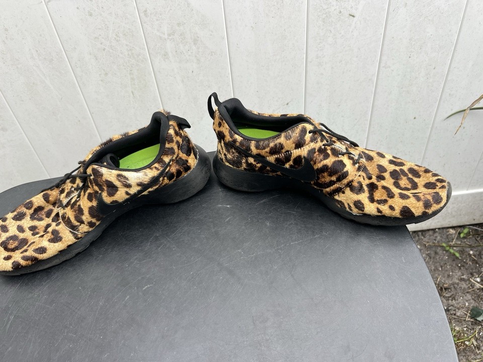NikeID Nike Roche Run Leopard Running Shoes Mens US 13 EU 47.5 616837 ...