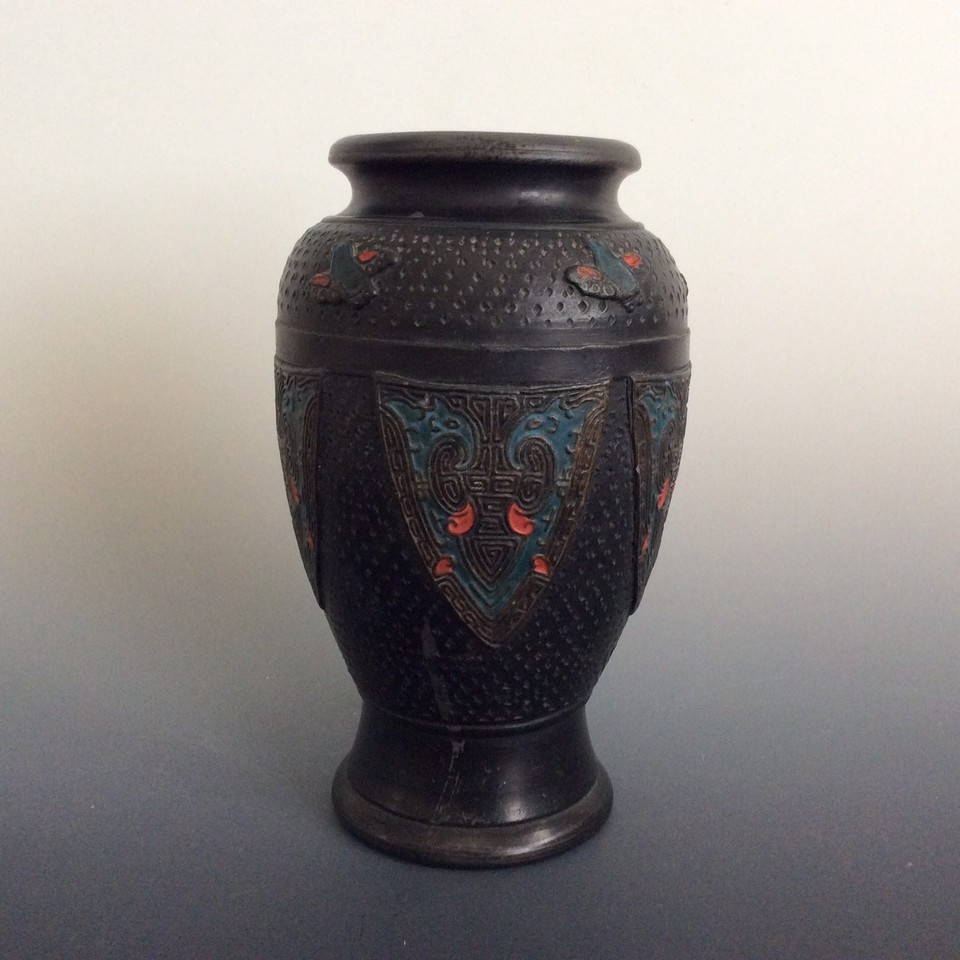 Original Black Japanese Tokanabe Pottery Vase | eBay