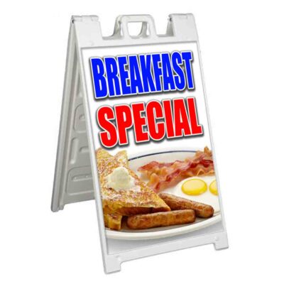 BREAKFAST SPECIAL Signicade 24x36 A Frame Sidewalk Pavement Sign Double ...