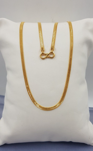 Mordan 22K Gold Chain Yellow Gold Flat Chain Smooth Flexible Design ...