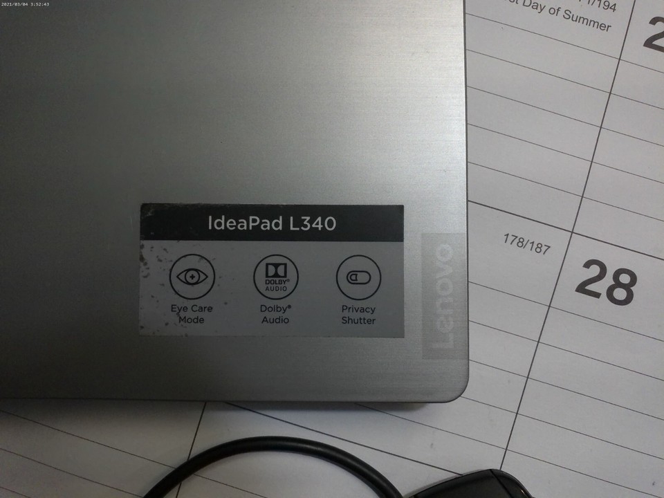 Lenovo IdeaPad L340 AMD Ryzen 3 3200U 2.6GHz 8 GB RAM 1TB HD battery ...