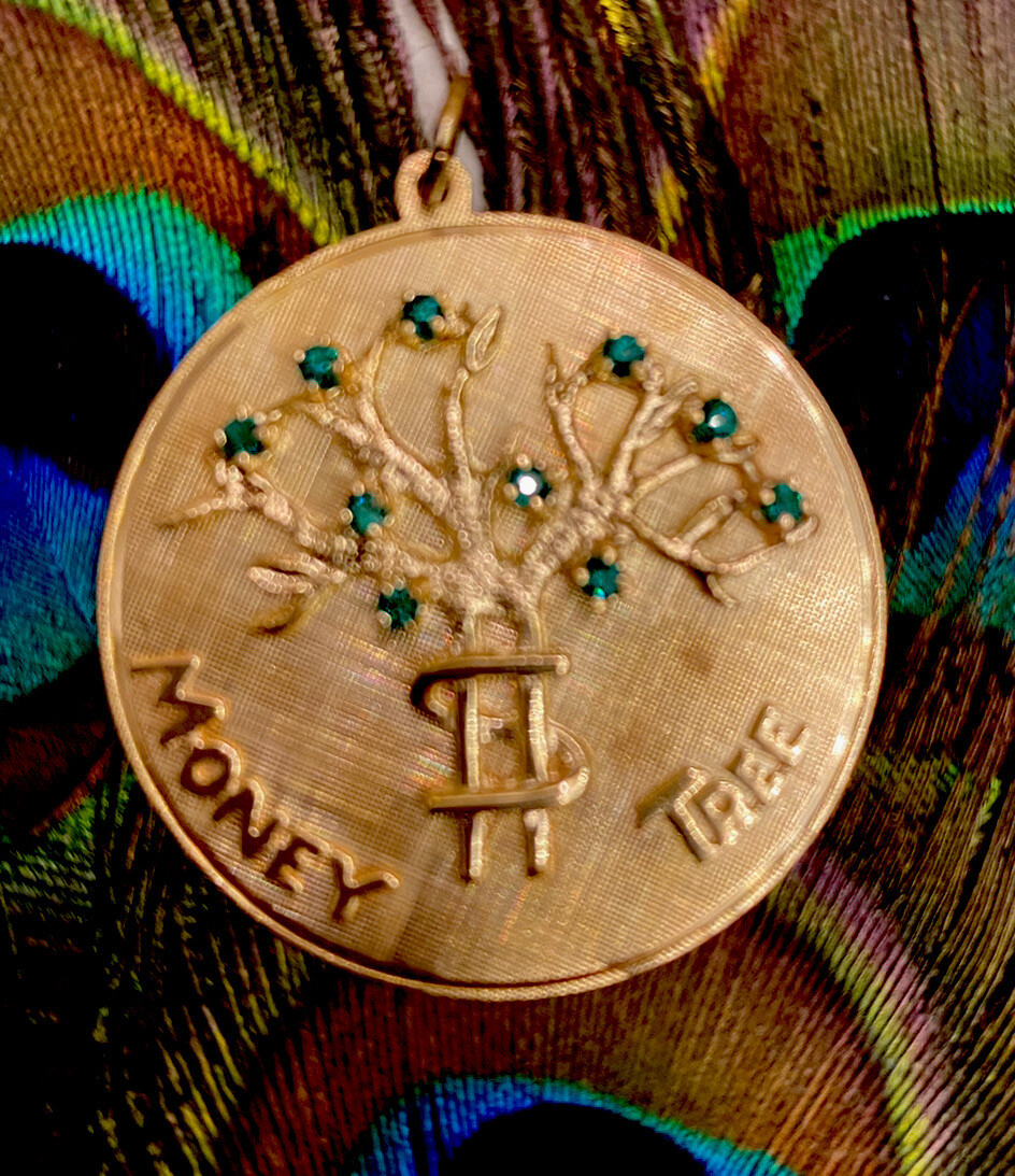 EXTREMELY RARE Money Tree Pendant 14K - Gem