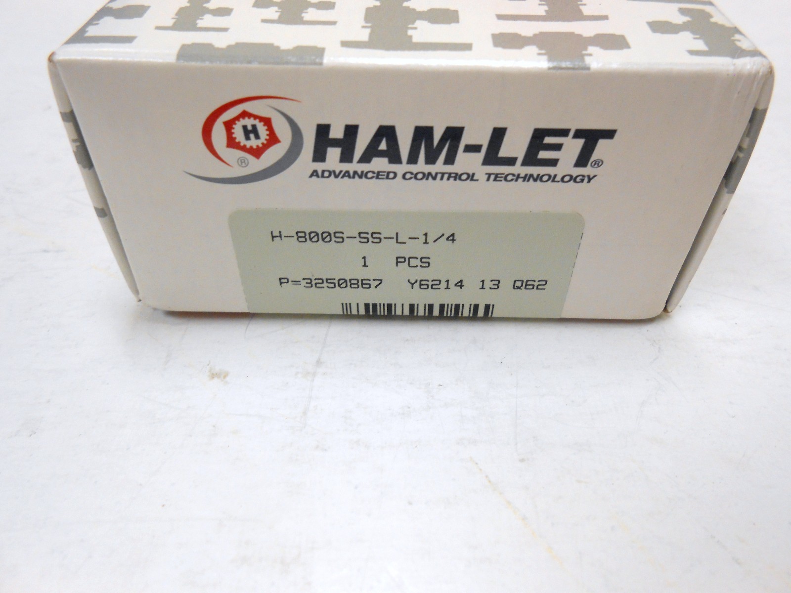 HAMLET H-800S-SS-L-1/4 SHUT-OFF STRAIGHT BALL VALVE STAINLESS STEEL NEW ...