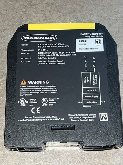 Banner XS16si 85609 Safety Controller Safety Input Module for sale ...