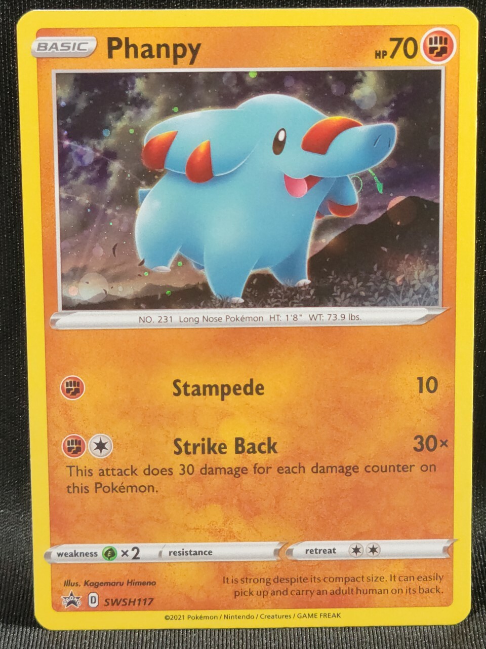 Pokemon TCG Phanpy SWSH117 Black Star Promo Chilling Reign MINT - Pack ...