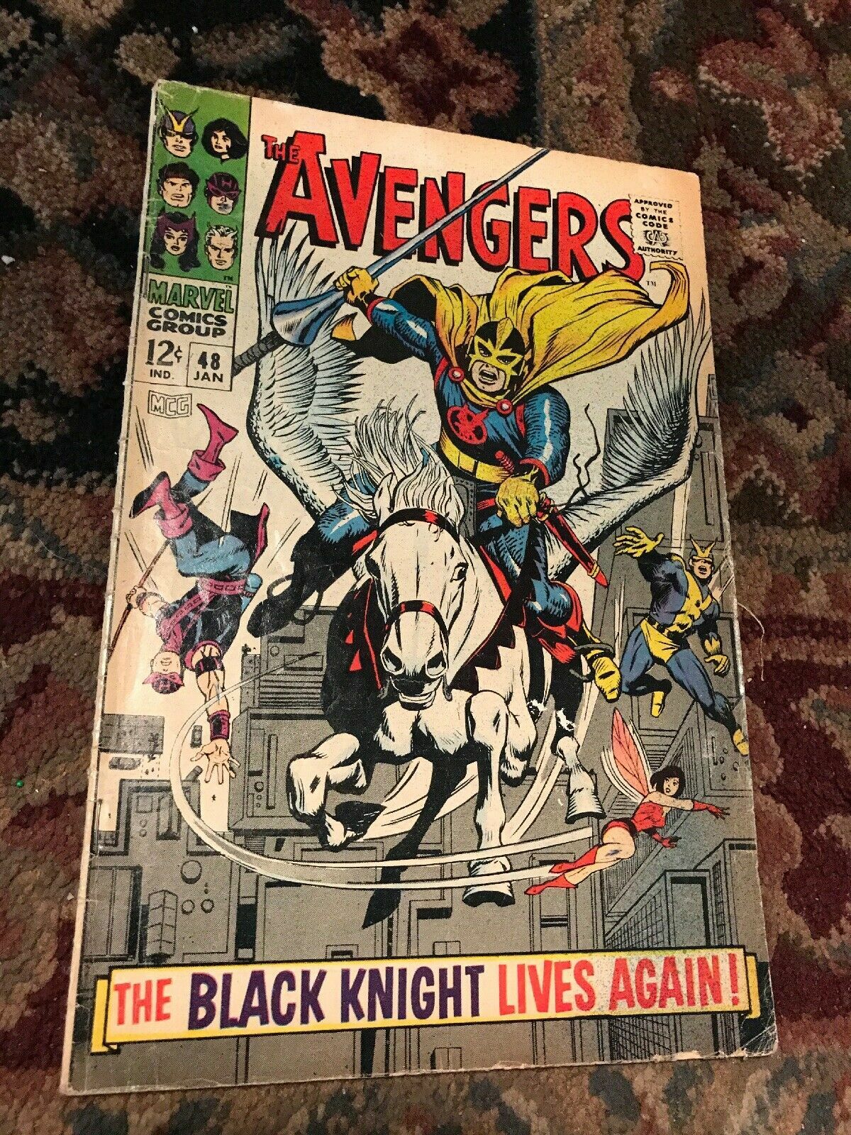 Avengers #48, GD/VG 3.0, 1st Black Knight; Magneto, The Wasp, Hawkeye ...
