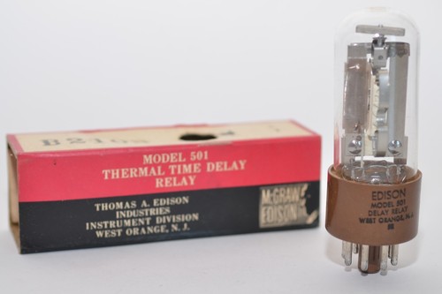 MIL spec Thermal Time Delay Relay by Edison Model 501, Relais, Röhre, 3 ...