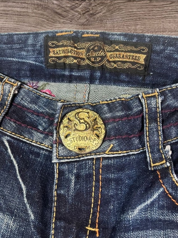 RED PEPPER JAPAN&CO Floral Motif Embroidered Denim 26 Inch | eBay UK