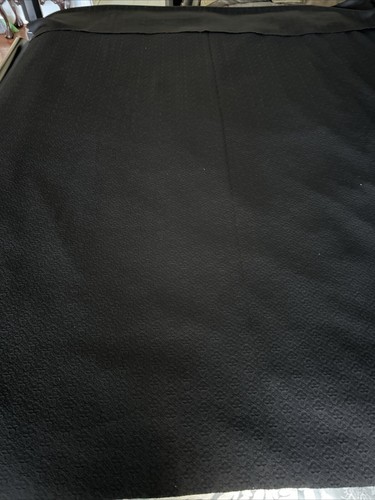 Black Polyester Woven Knit Fabric 2 Yards 10” ~ 62” Wide ~ Raised ...
