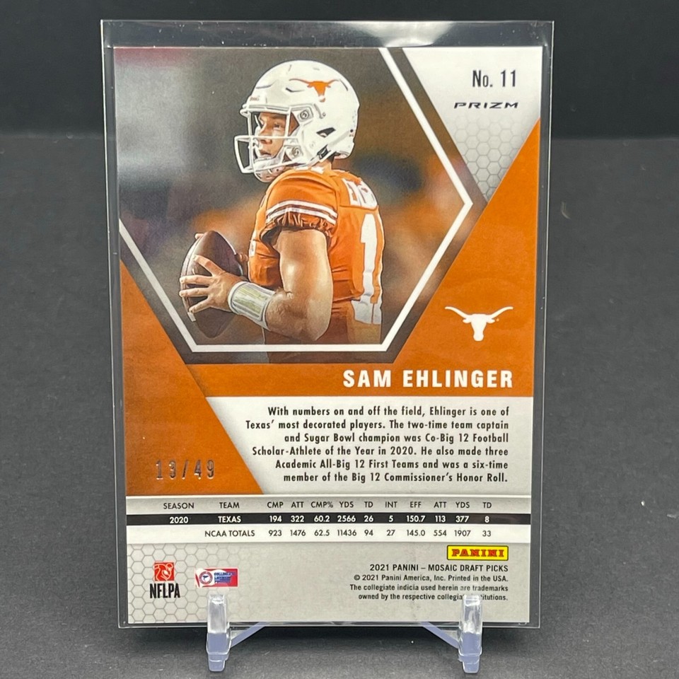 2021 Mosaic Draft Picks Sam Ehlinger Purple Prizm /49 #11 | eBay