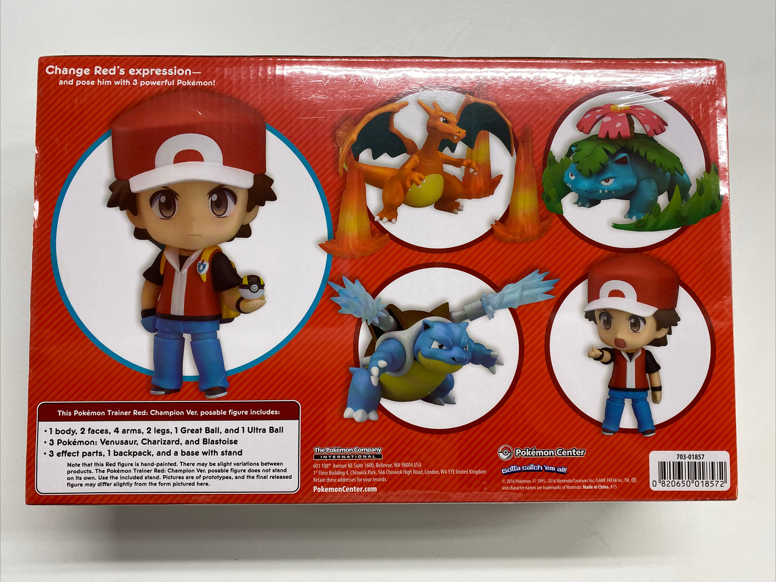 Pokemon Trainer Red: Champion Ver. Pokemon Center Nendoroid Figures ...