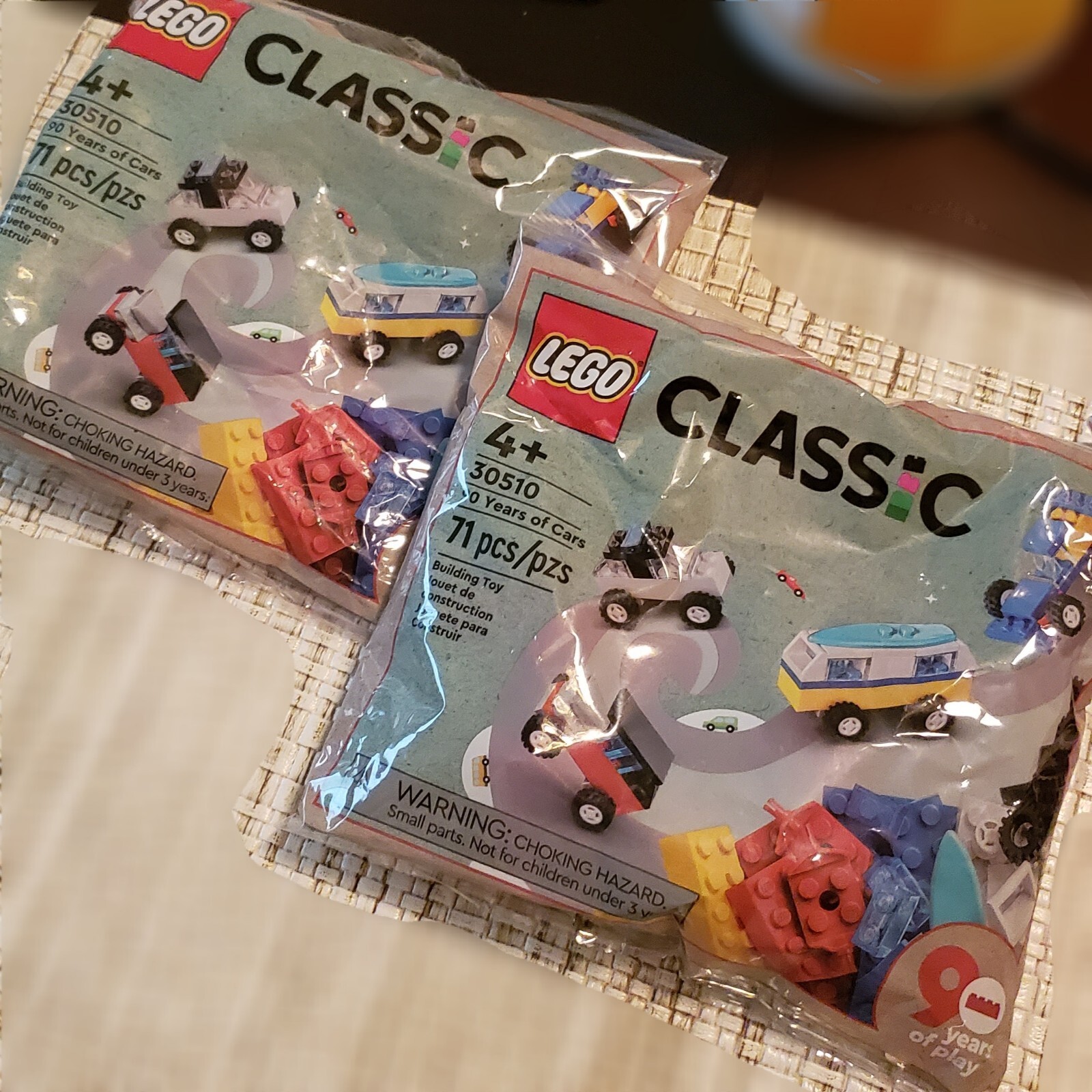 Lego Classic 30510 Polybag 90 Years of Cars 71pcs Set x2 🔥Total of ...