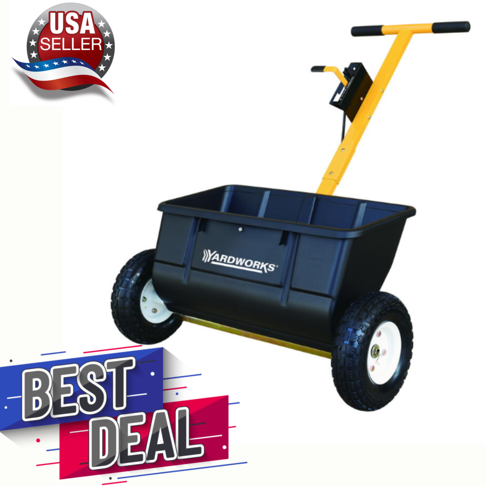 Heavy Duty 75 lb Classic Drop Spreader Seed Granular Fertilizer Push ...