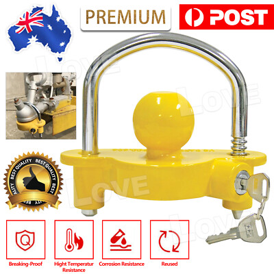 Universal High Security Hitch Lock Caravan Trailer Coupling Tow Ball ...