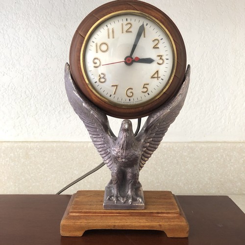 1935 Sessions Master Crafters Brass Eagle Mantle Clock | eBay