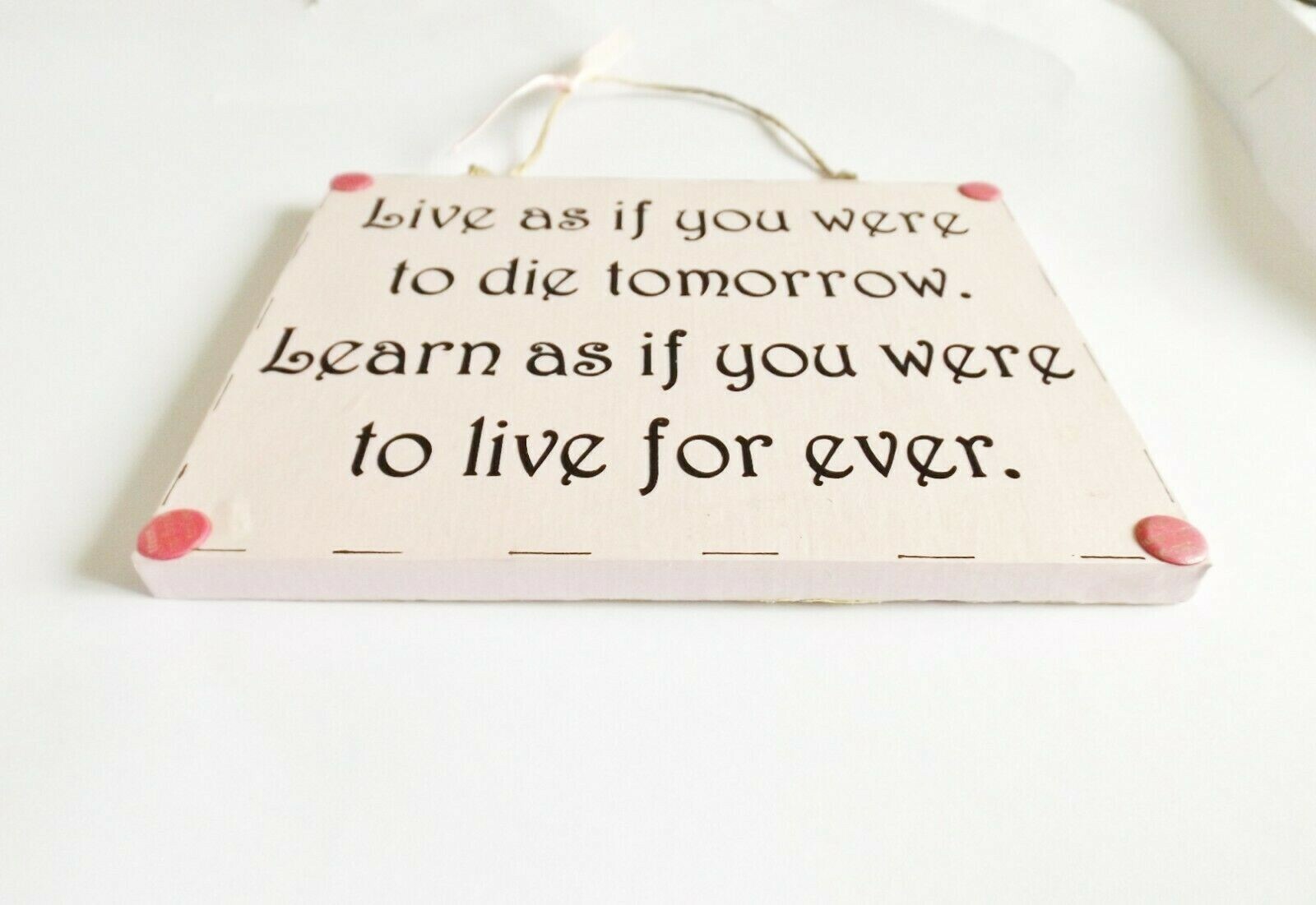 Live Learn Inspirational Life Quote Wall Plaque Sign Home Decor ...