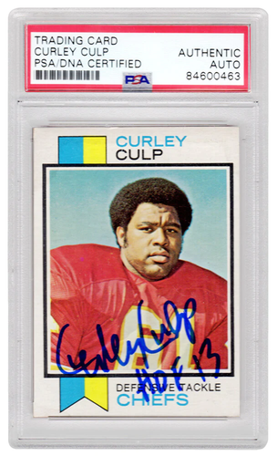 Curley Culp Signed Kansas City Chiefs 1973 Topps Rookie Card #167 w/HOF ...