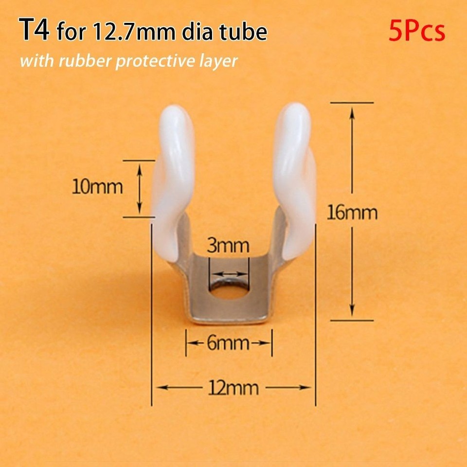 5Pcs Clamp Holders Spring Terry Clip Pipes Clamp for 12mm-32mm Dia Tube ...