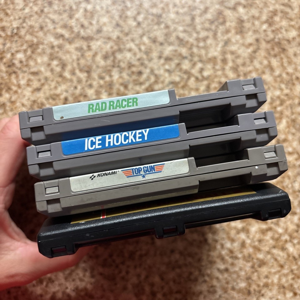 Nintendo NES (4) Game Lot Top Gun RBI Baseball 2 Rad Racer Ice Hockey | eBay