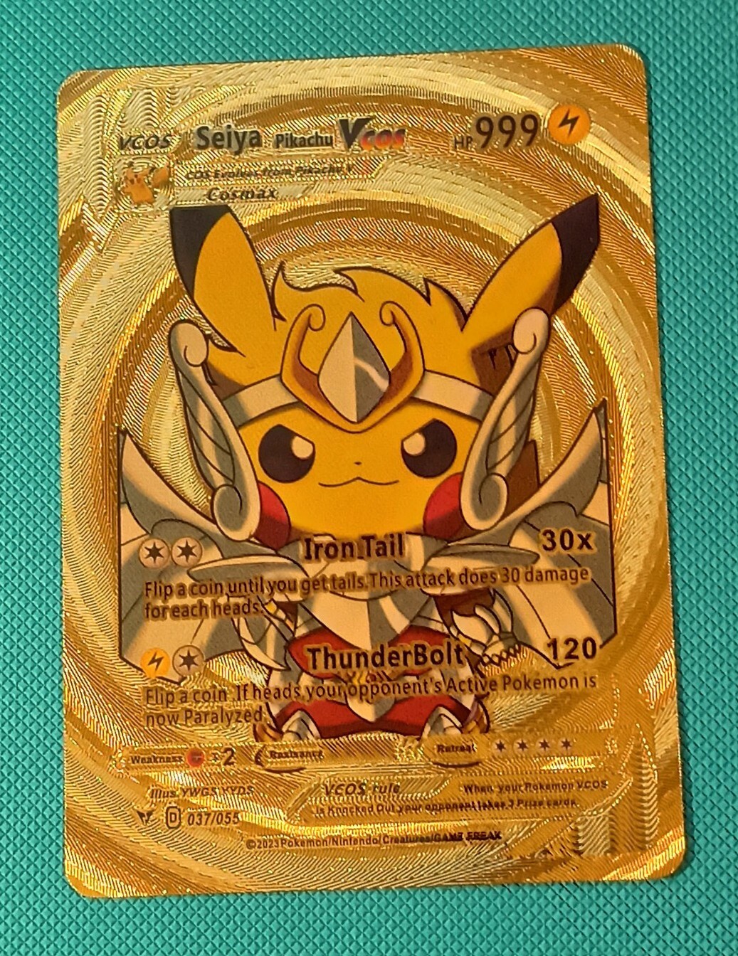 PIKACHU POKEMON SAINT SEIYA CHEVALIER ZODIAQUE PIKA CARTE CARD HOLO ...