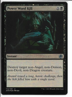 MTG: Power Word Kill | FOIL | Adventures in the Forgotten Realms 114/ ...