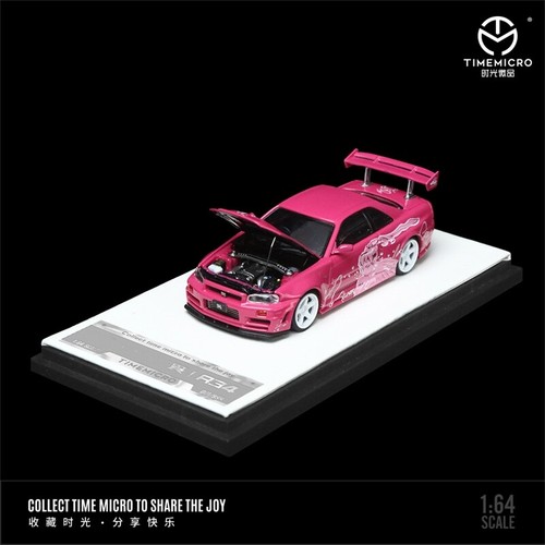 Time Micro 1:64 GTR R34 Pink / Purple Diecast Model Car | eBay