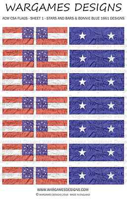 15mm Flags - ACW CSA - Sheet 1 - Black Powder | eBay UK