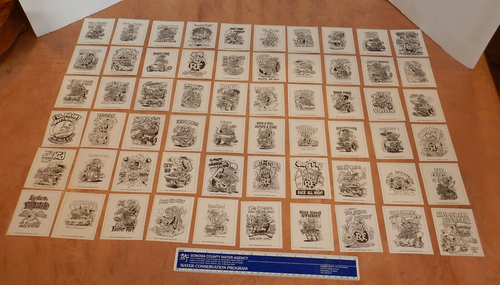 1993 ED BIG DADDY ROTH RAT FINK BLACK & WHITE TRADING CARDS COMPLETE 60 ...