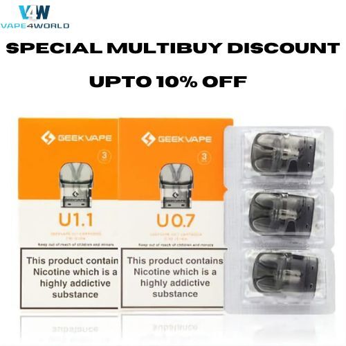 Geekvape Sonder U Pods 2ml Side Fill | 0.7 ohm | 1.1 ohm | Pack of 3 ...