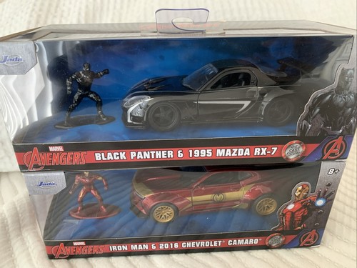 Lot Of 2 Marvel Avengers 2016 Chevy Camaro/Iron Man & 1995 Mazda RX 7 B ...