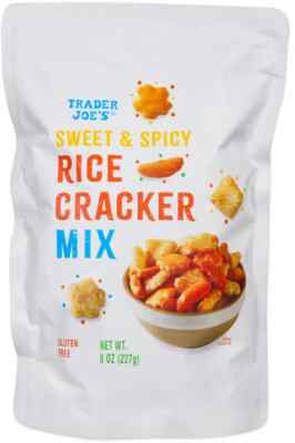 Trader Joe's 8 oz. SWEET & SPICY Rice Cracker Mix Crispy Snack ** BB 3/ ...