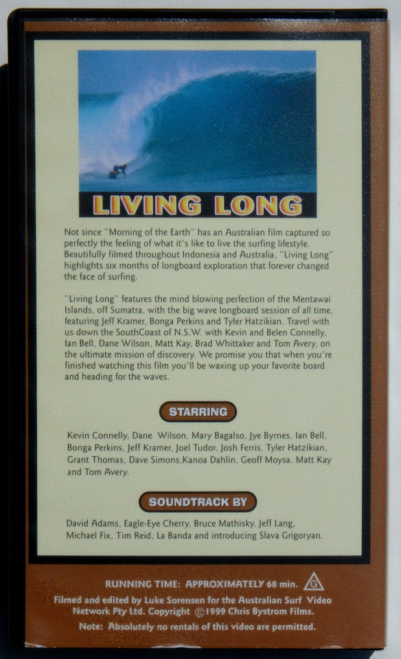 Luke Sorensen "LIVING LONG" Rare 1999 Australian Longboard Surf Movie ...