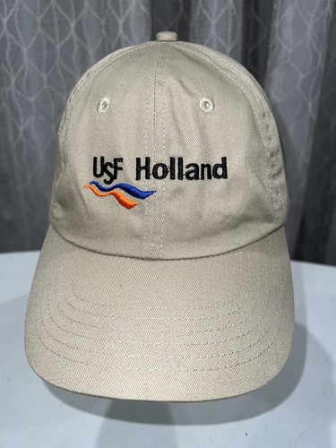 USF Holland Black Embroidered Tan Hat/Cap with Blue/Orange Logo Strap ...
