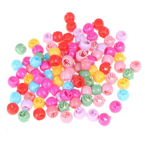 100 PCS Mini Hair Claw Clips For Women Girls Cute Candy Colors Beads ...