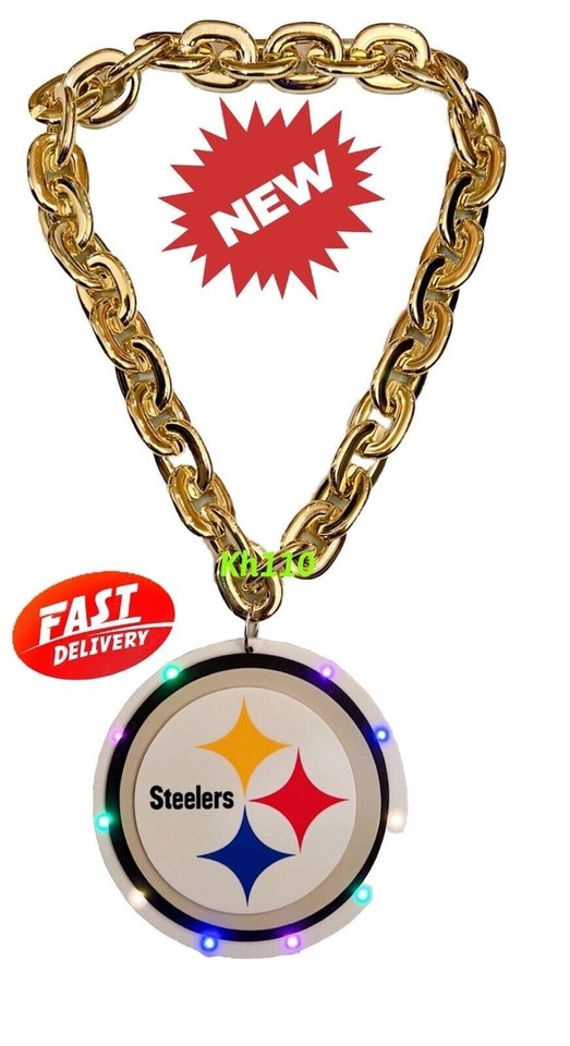 NFL Pittsburgh Steelers LED Light Up Fan Chain Necklace-NEW | eBay