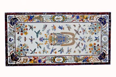 122cm x 81.3cm Cena Table Top Pietra Dura Intarsio Floreale Inserto ...
