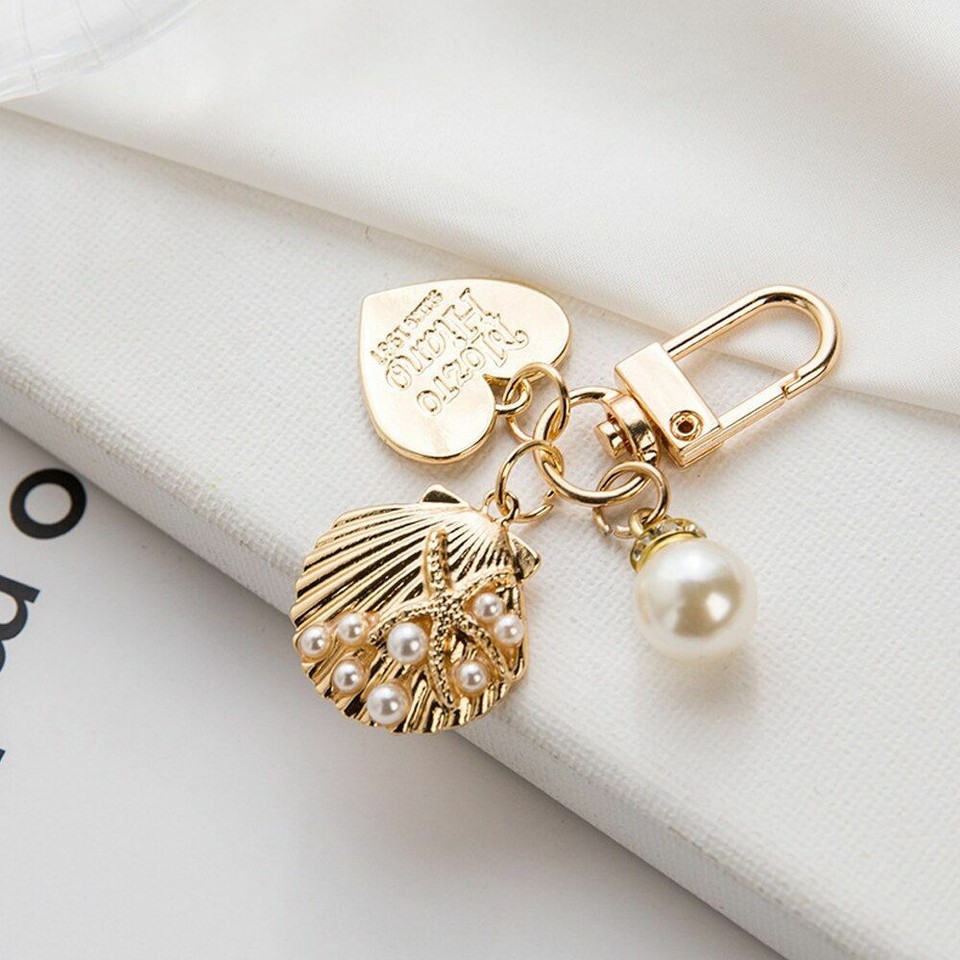 Luxury Keychains For Women Keyring Car Keys Bag Key Chains Pearls Charm ...