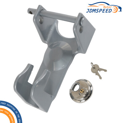 Gooseneck Hitch Lock W/Key Padlock Silver fit for RVs Livestock Hauler ...