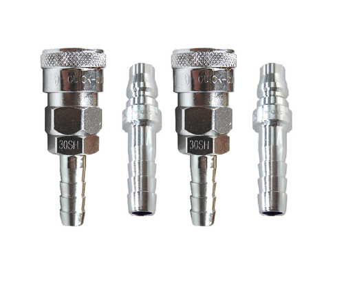 4 PIECE NITTO STYLE AIR FITTING KIT 2 X 30PH 2 X 30SH 3/8'' (10MM) BARB ...