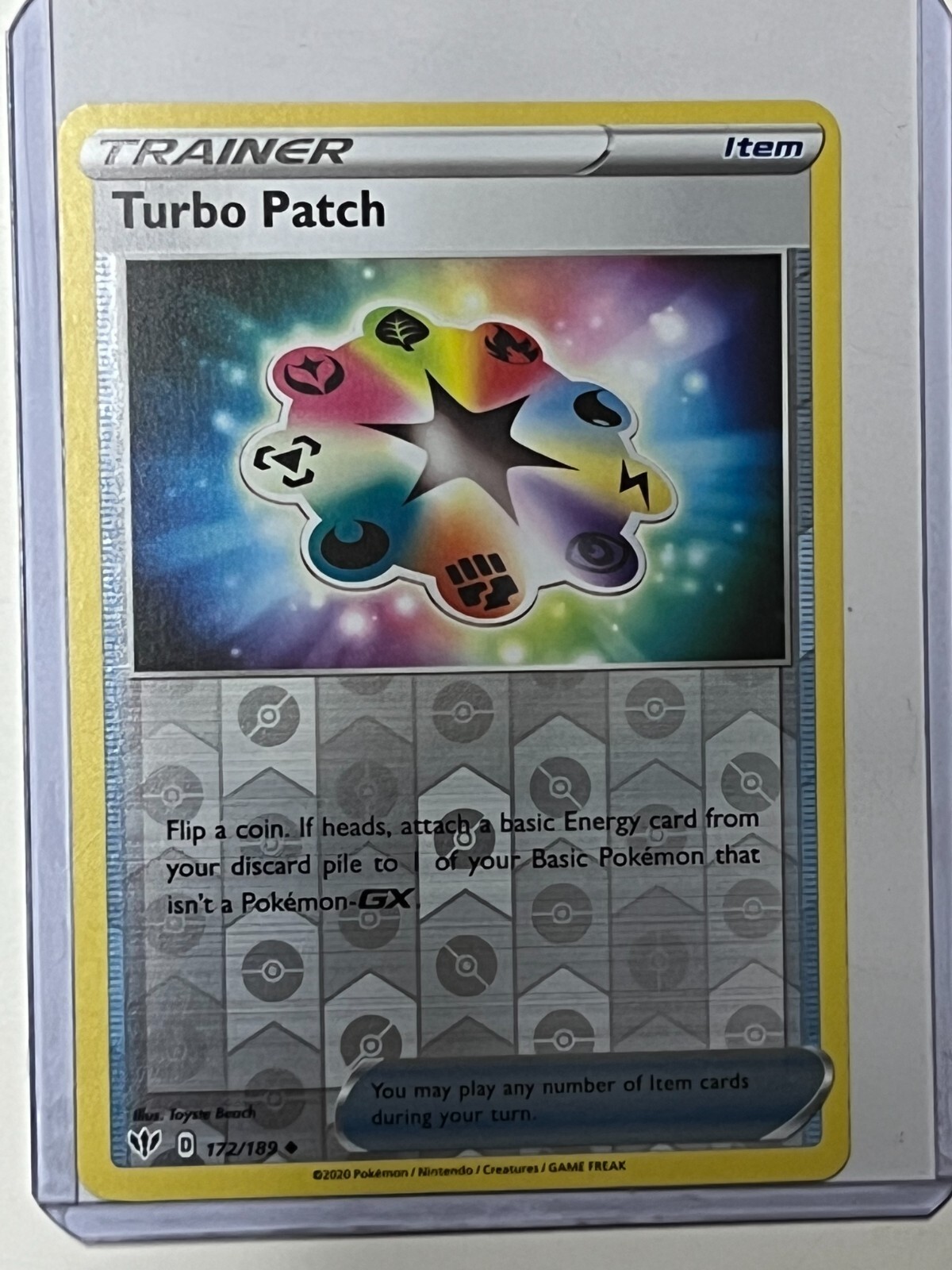 Reverse Holo Turbo Patch Uncommon 172/189 Darkness Ablaze Pokemon TCG ...