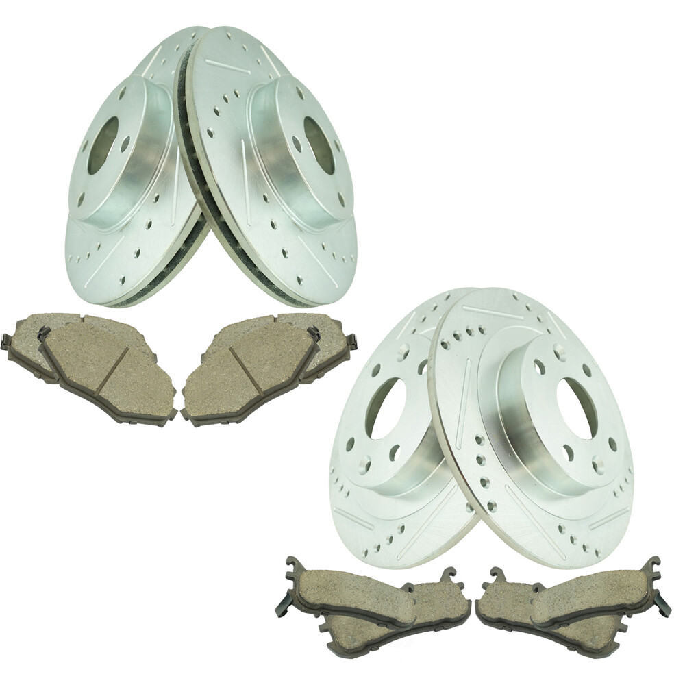 Disc Brake Kit-Performance Ceramic Performance Brake Pad and Rotor Kit ...