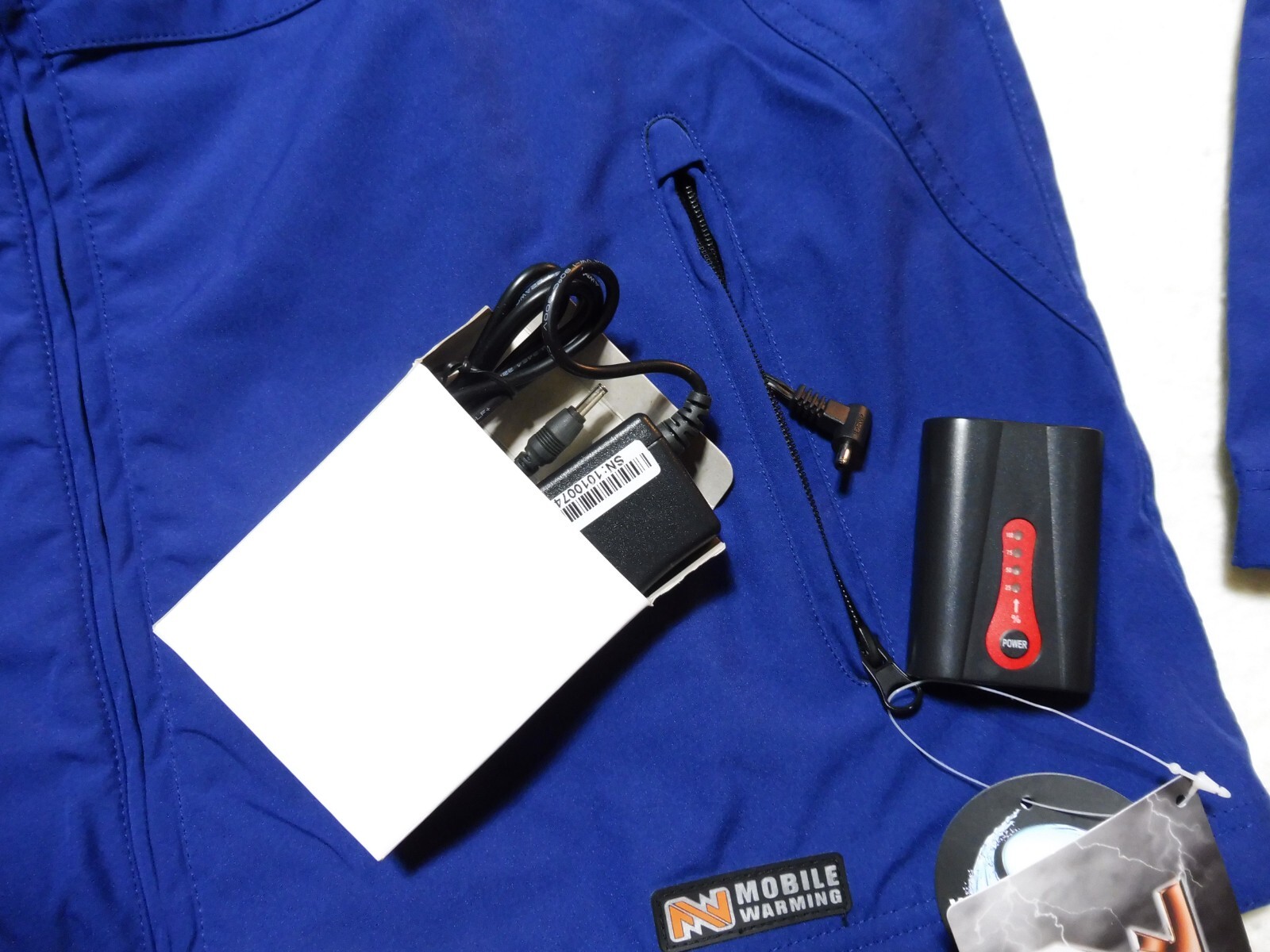 ANSAI GOLF MOBILE WARMING Mens L LARGE BATTERY HEATED RAIN JACKET NWT ...